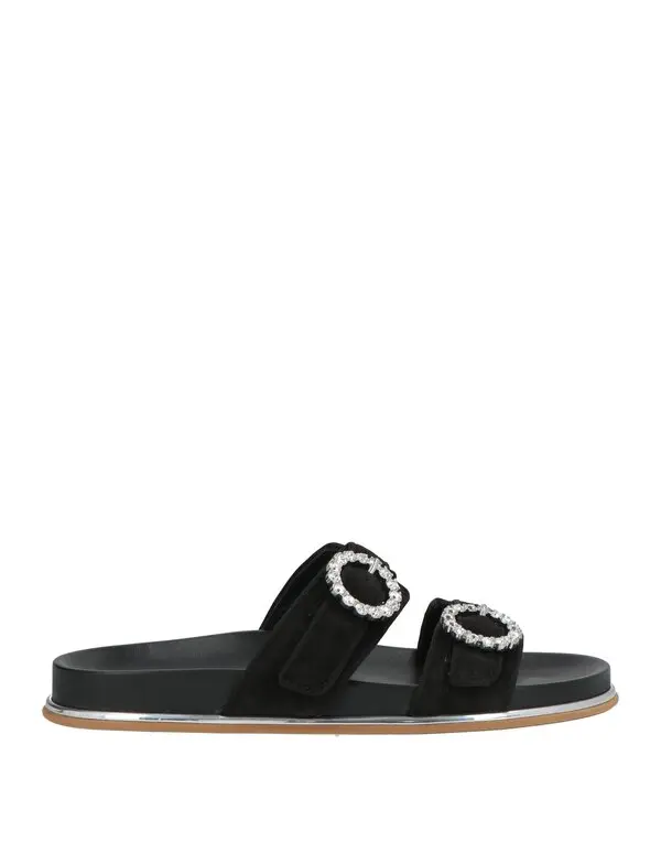 BALDININI Embellished Suede And Satin Sandals
