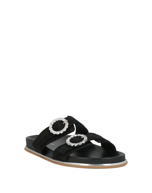 BALDININI Embellished Suede And Satin Sandals