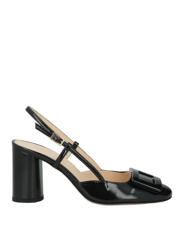 BALDININI Patent Leather Slingback Pumps With Embellishments