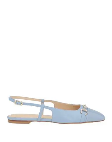 BALDININI Patent Leather Ballet Flats With Embellishments - Blue