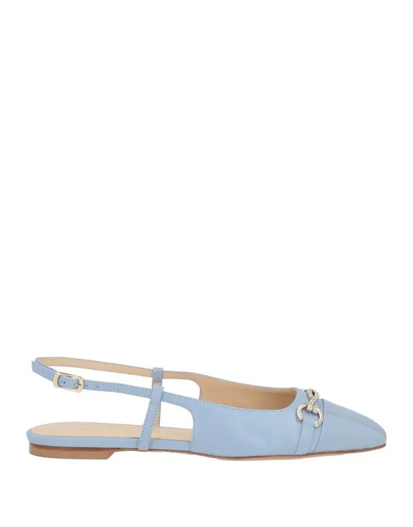 BALDININI Slingback Ballet Flats In Patent Leather - Light Blue