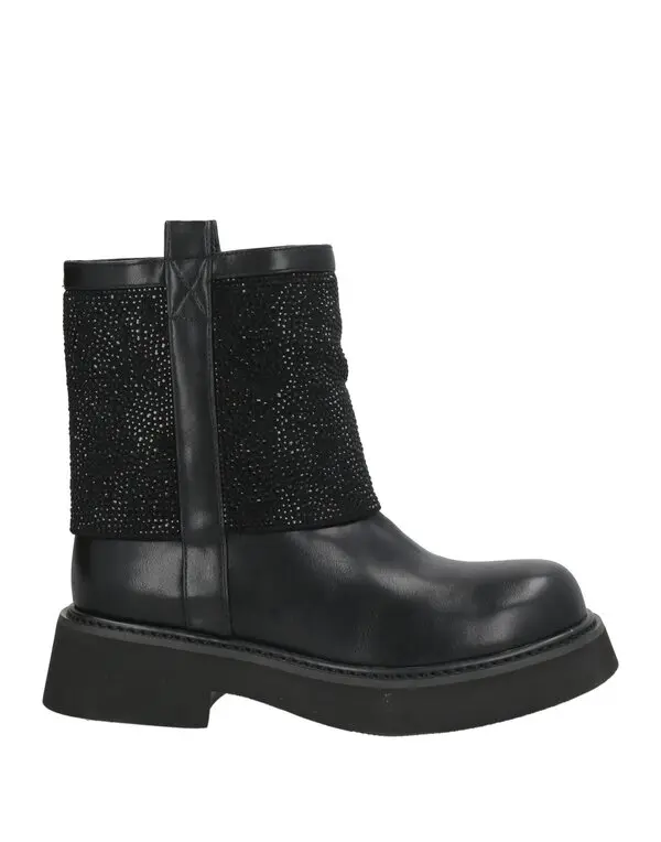 TOSCA BLU Ankle Boots With Crystal Embellishments
