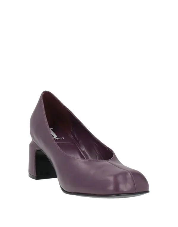 JEANNOT Leather Block Heel Pumps