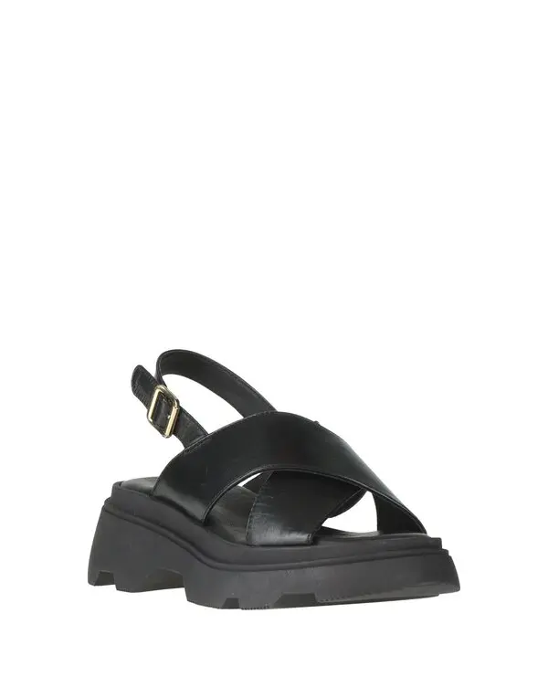 TOSCA BLU Leather Slingback Sandals With Buckle Fastening