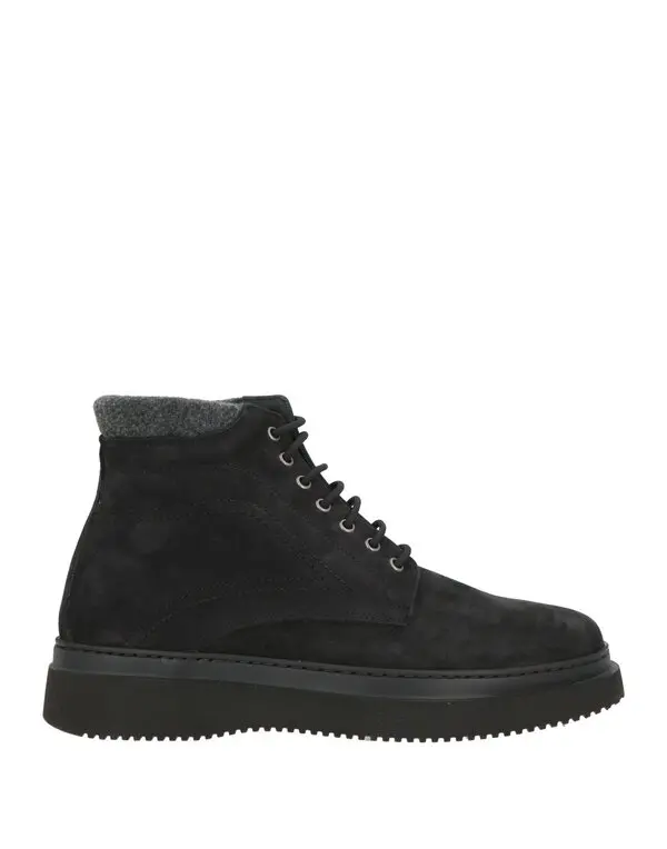 BALDININI Suede And Flannel Lace-up Ankle Boots