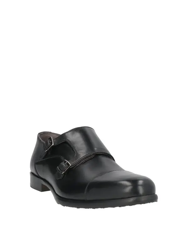 POLLINI Leather Monk Strap Loafers
