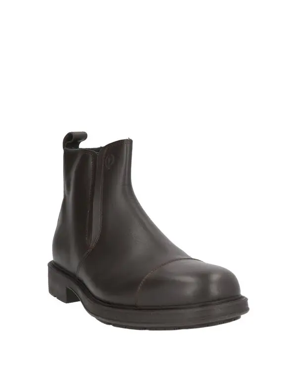 POLLINI Dark Leather Ankle Boots