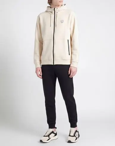 EA7 Sweatshirt With Hood And Zip Closure - White