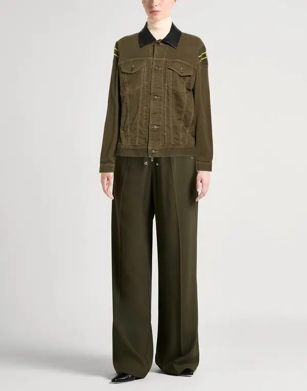 DIESEL® Cotton And Elastane Jacket With Goat Skin Accents