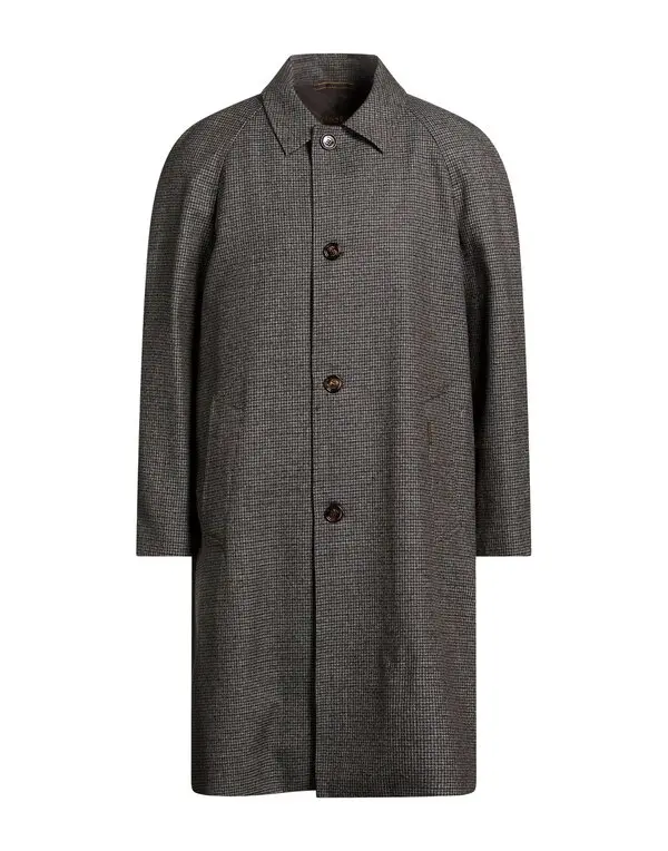 MOORER Virgin Wool Houndstooth Overcoat
