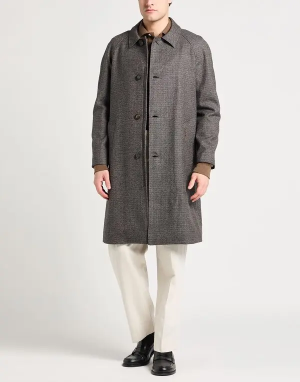 MOORER Virgin Wool Houndstooth Overcoat
