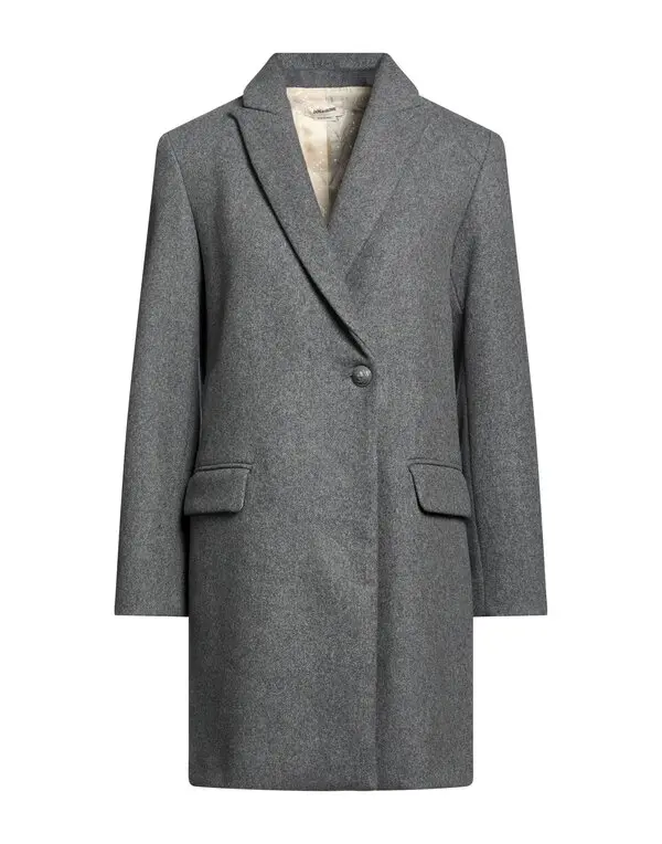 Zadig&Voltaire Wool Blend Coat With Notched Lapel