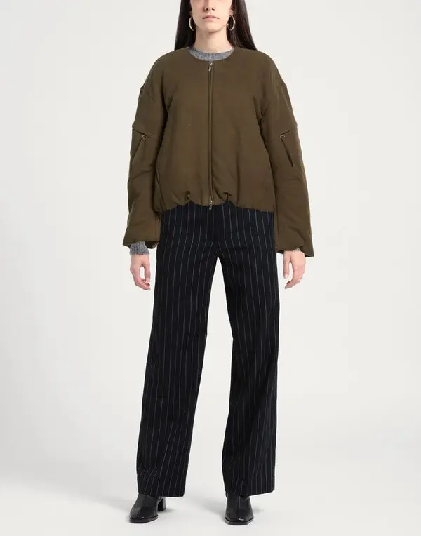 Helmut Lang Military Cotton Blend Bomber Jacket - Green
