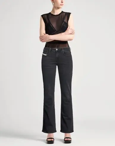 DIESEL® Cotton Elastane Flared Jeans - Black
