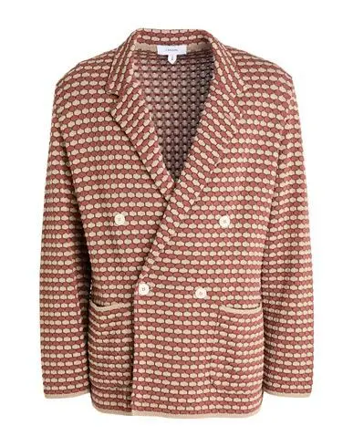 LARDINI Multicolor Intarsia-knit Cotton Double-breasted Blazer