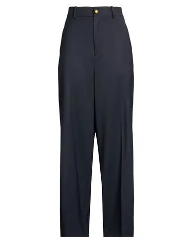 P.a.r.o.s.h Midnight Virgin Wool Stretch Wide-leg Pants - Blue