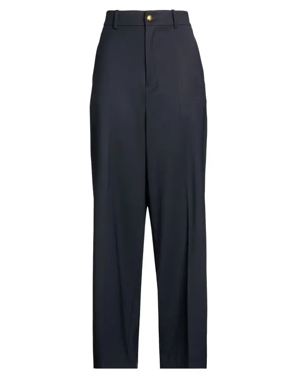 P.a.r.o.s.h Midnight Virgin Wool Stretch Wide-leg Pants - Blue