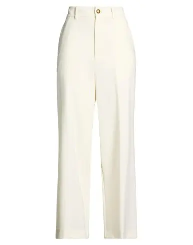 P.a.r.o.s.h Midnight Virgin Wool Stretch Wide-leg Pants - White