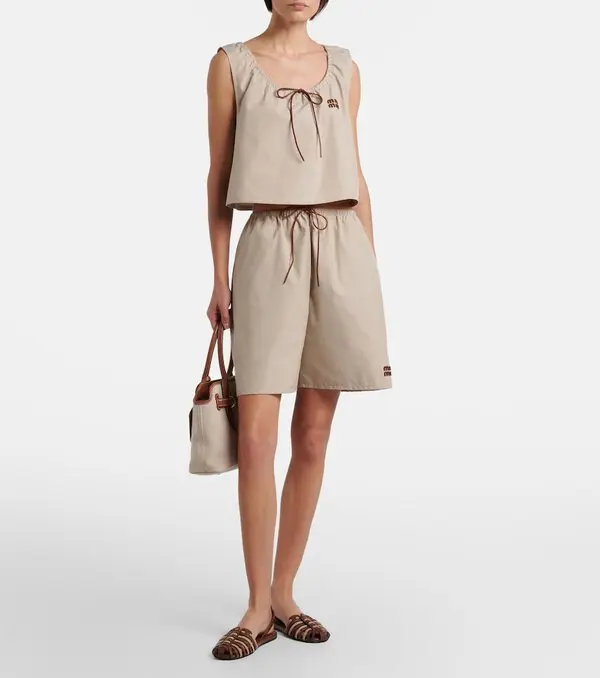 Miu Miu Cotton-blend Bermuda Shorts