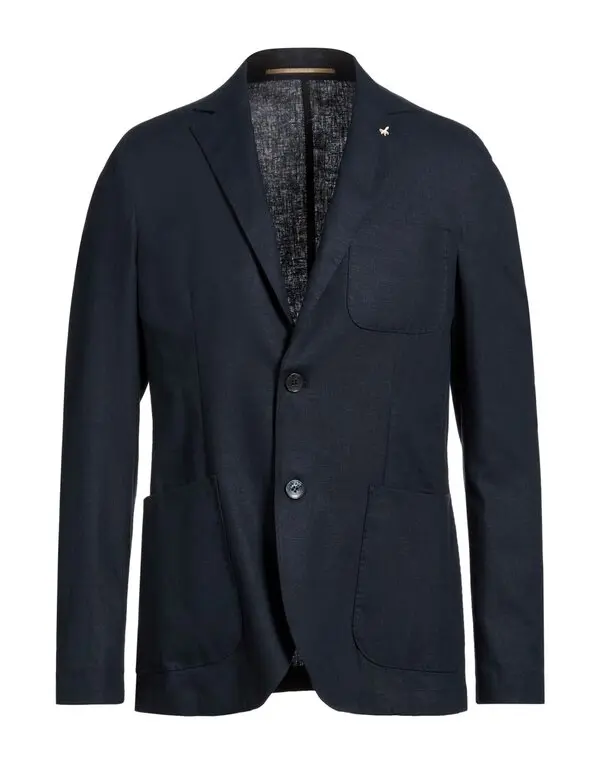 AT.P.CO At. P.co Blazer Size Linen, Viscose - Navy