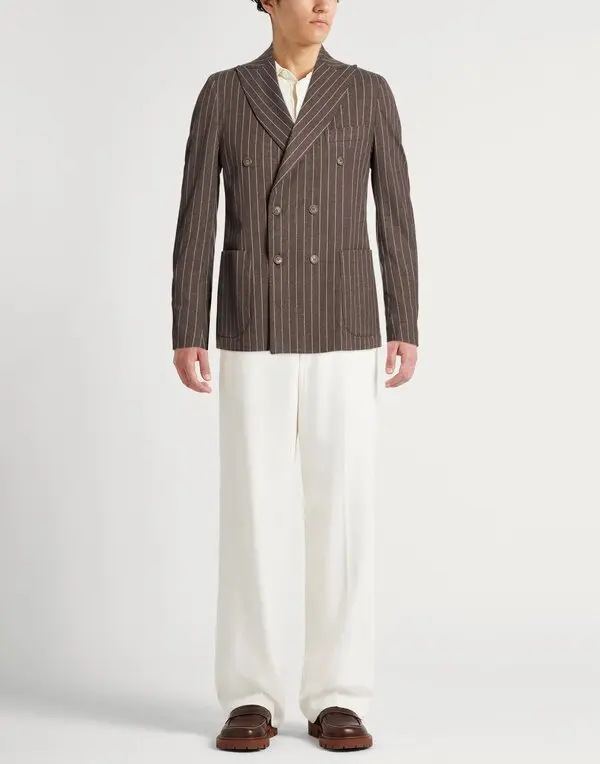 TAKESHY KUROSAWA Double-breasted Striped Blazer