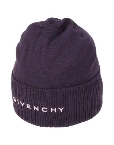 Givenchy Wool Beanie With Embroidered Logo - Purple