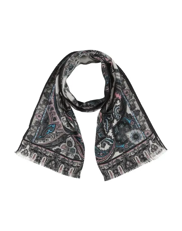 Etro Scarf Wool, Silk - Black