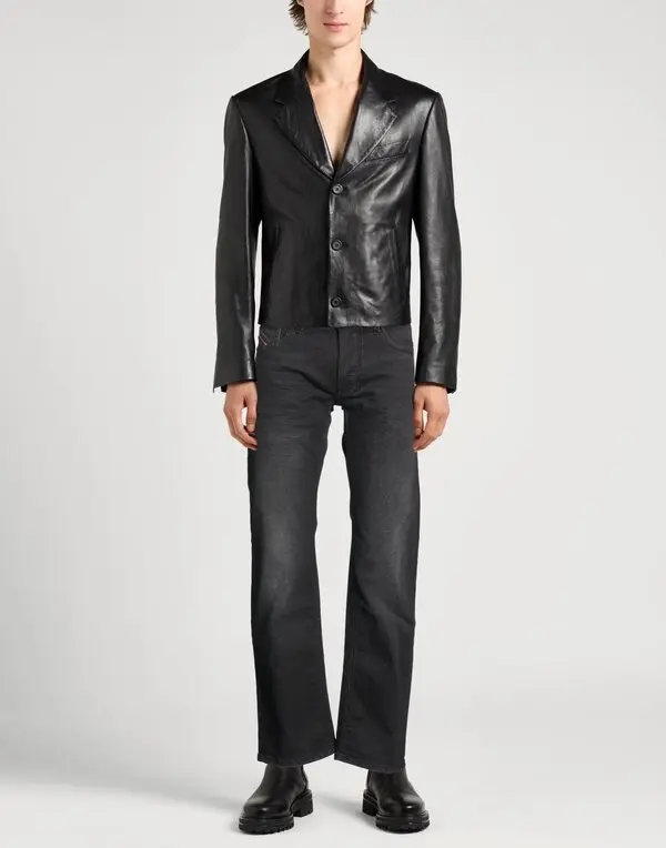DIESEL® Straight-leg Jeans In Wash Cotton Elastane - Black