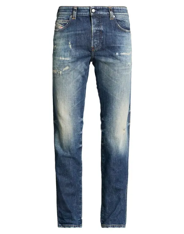 DIESEL® Cotton Elastane Tapered Jeans - Blue