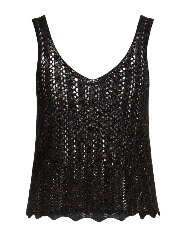 KAOS Viscose And Metallic Fiber Knit Top