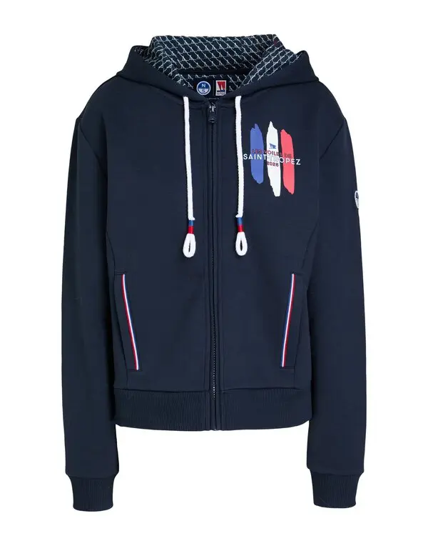 NORTH SAILS Full-zip Hooded Sweatshirt With Graphic Print