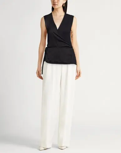 Majestic Filatures Sleeveless Wrap Top With Tie Fastening