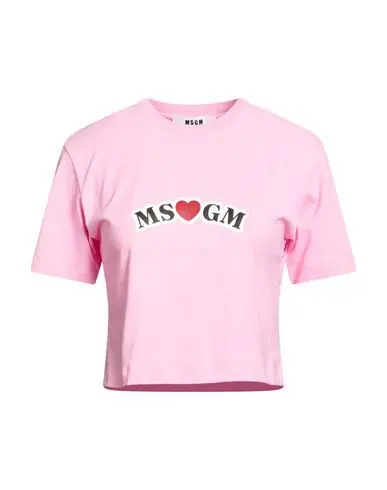 MSGM Cotton T-shirt With Logo Print