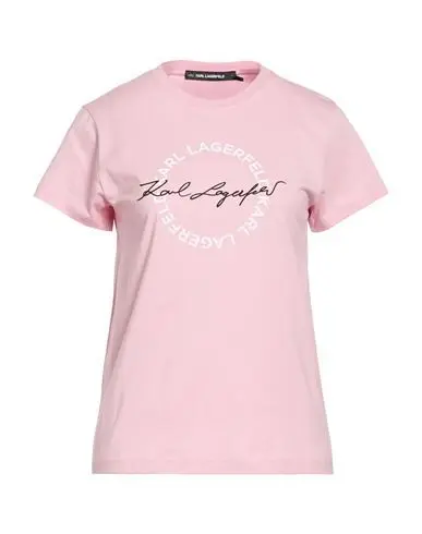 Karl Lagerfeld Organic Cotton Logo Print T-shirt - Pink