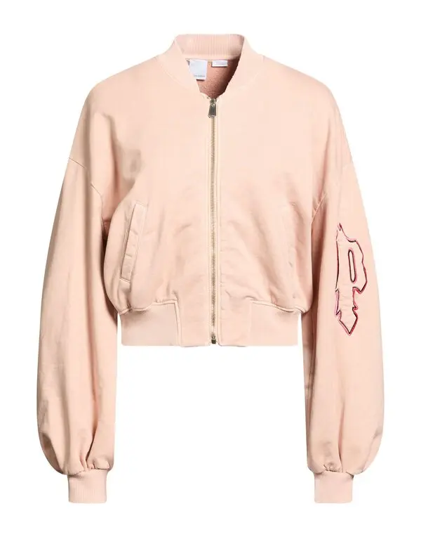 Pinko Light Cotton Sweatshirt With Embroidered Logo