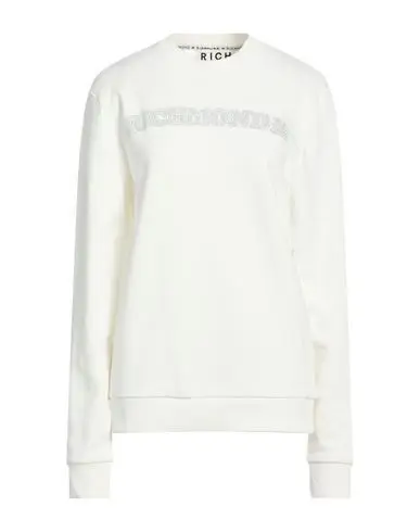 RICHMOND X Cotton And Polyester Sweatshirt With Crystal Appliqu - Ivory