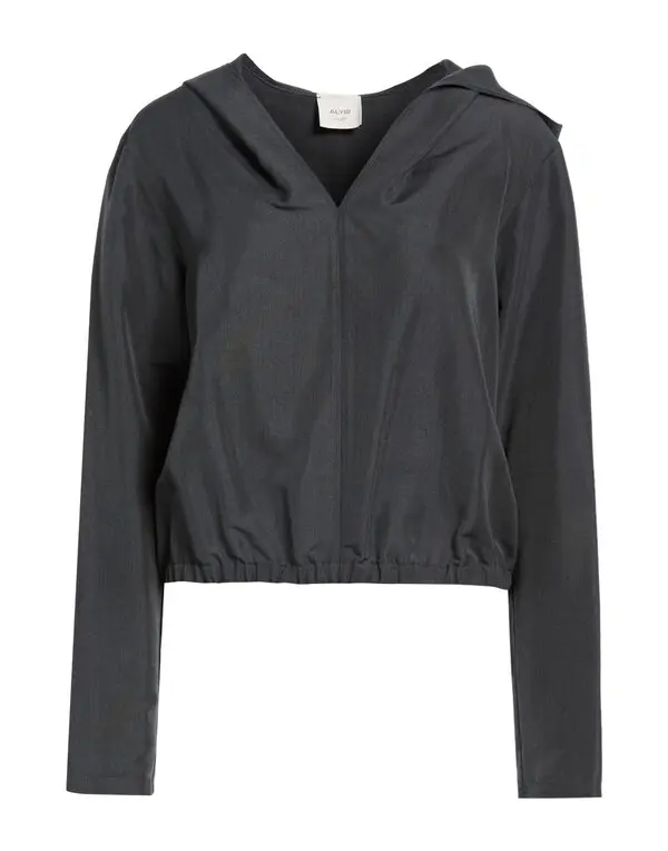 ALYSI Lyocell & Silk Hooded Top