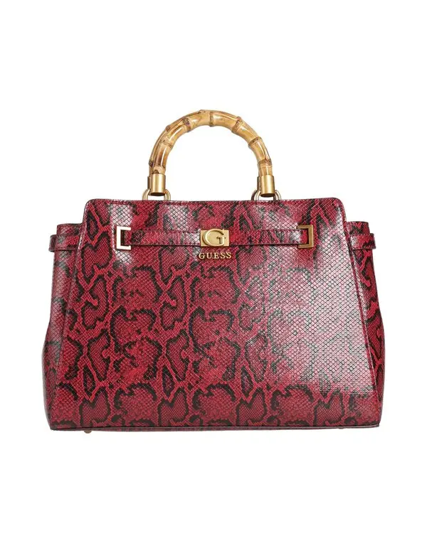 Guess Snakeskin-print Top Handle Tote Bag