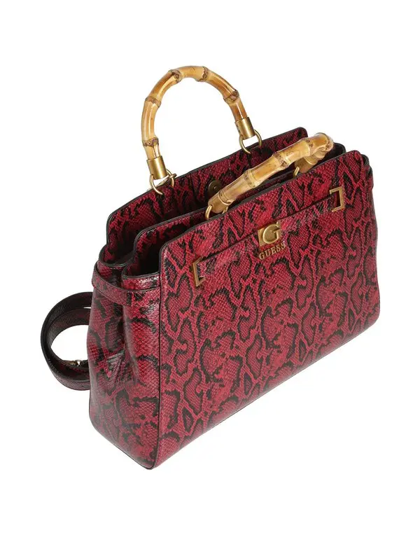 Guess Snakeskin-print Top Handle Tote Bag