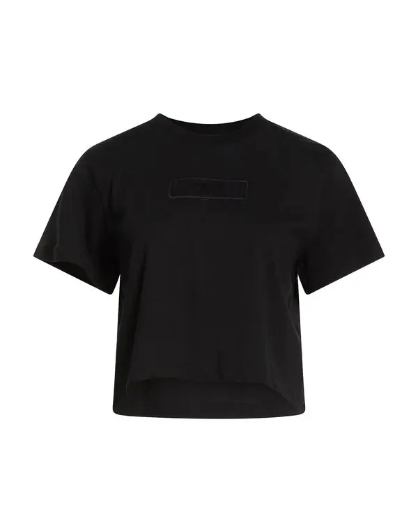 DIESEL® Cotton Cropped T-shirt With Embroidered Logo