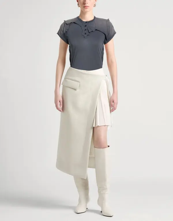 DIESEL® Henley T-shirt With Ruffle Detail