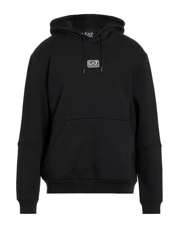 EA7 Cotton And Polyester Hooded Sweatshirt With Logo