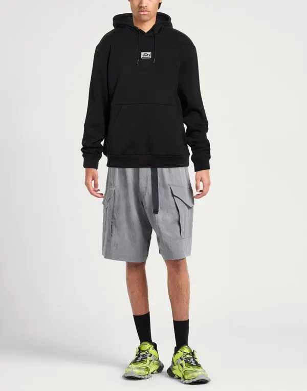 EA7 Cotton And Polyester Hooded Sweatshirt With Logo