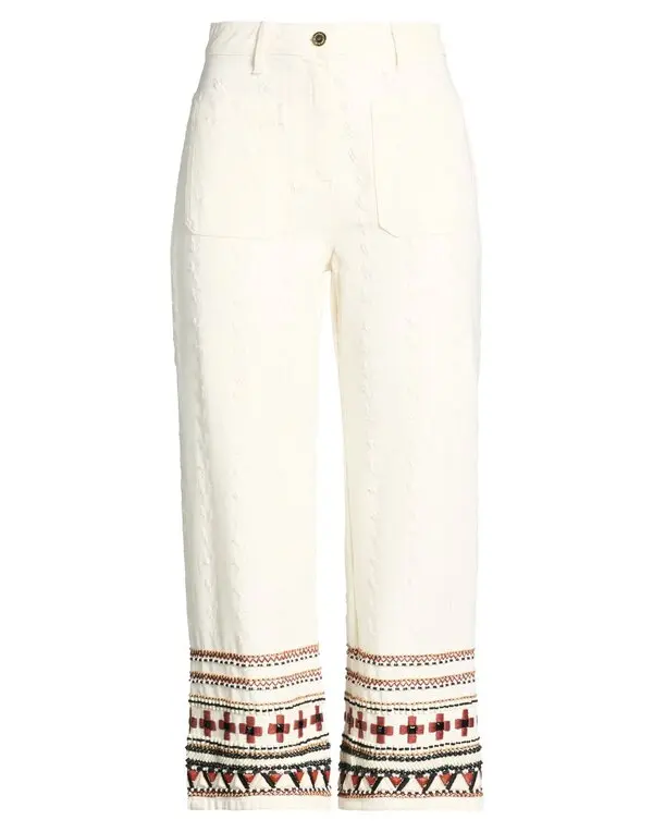 Elisabetta Franchi Wide-leg Jeans With Embroidered Details