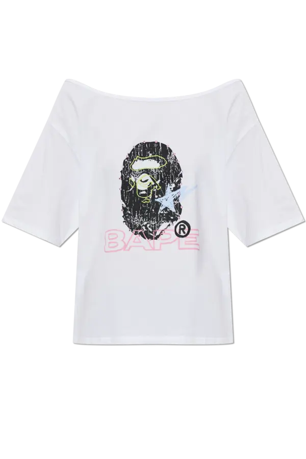 A BATHING APE T-shirt With Logo - White