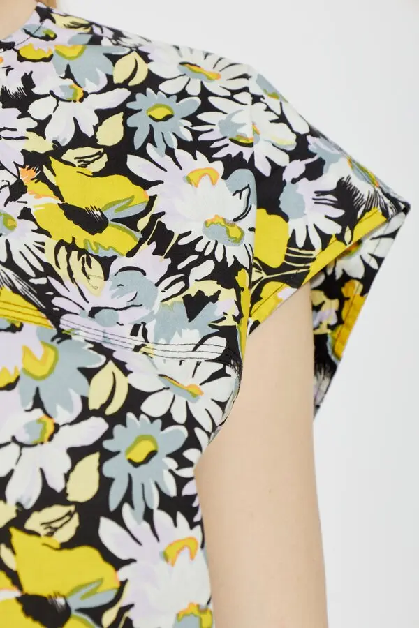 Marni Floral Print Cotton Relaxed Fit Dress