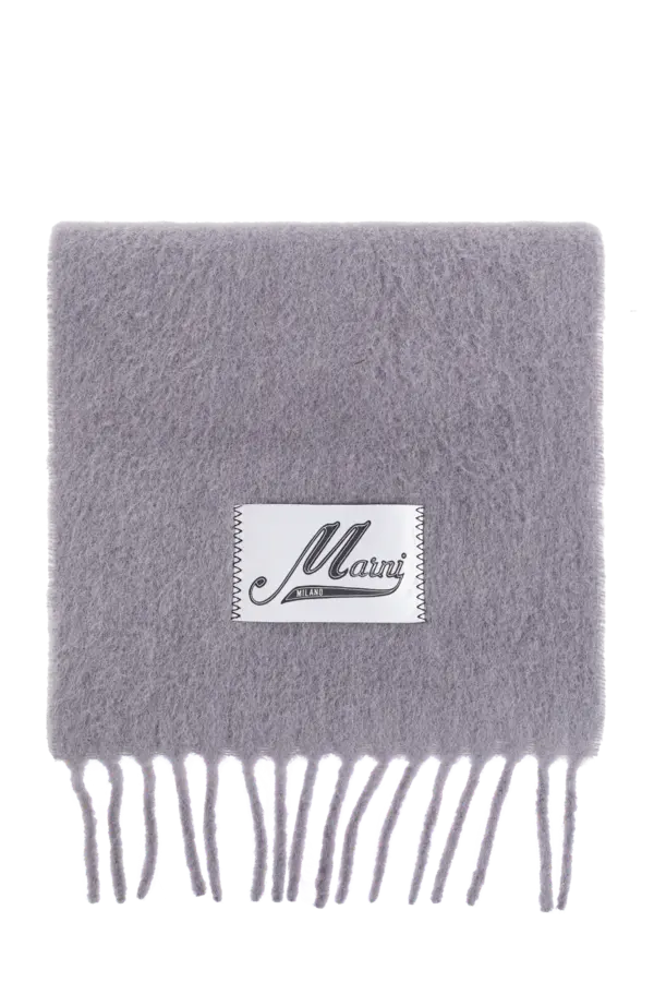 Marni Scarf With Fringes - Grey