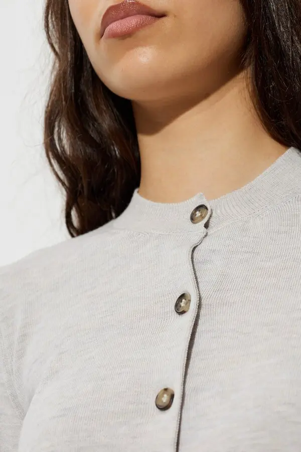 A.p.c. Rosa' Crew Neck Button-front Cardigan
