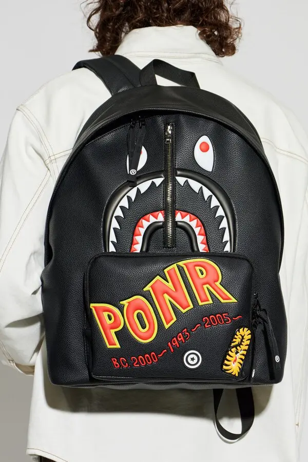 A BATHING APE Shark Mouth" Printed Backpack