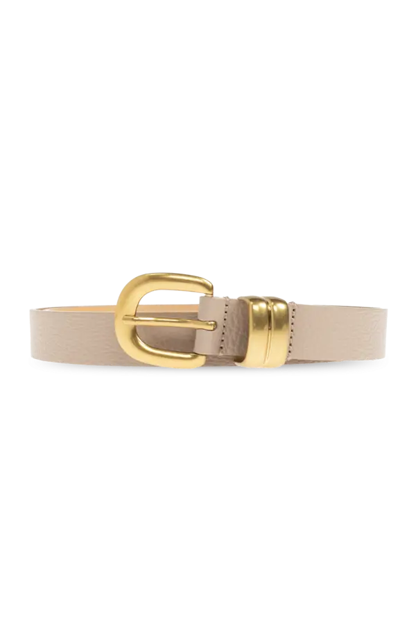 BY MALENE BIRGER Zoilo" Leather Belt - Beige